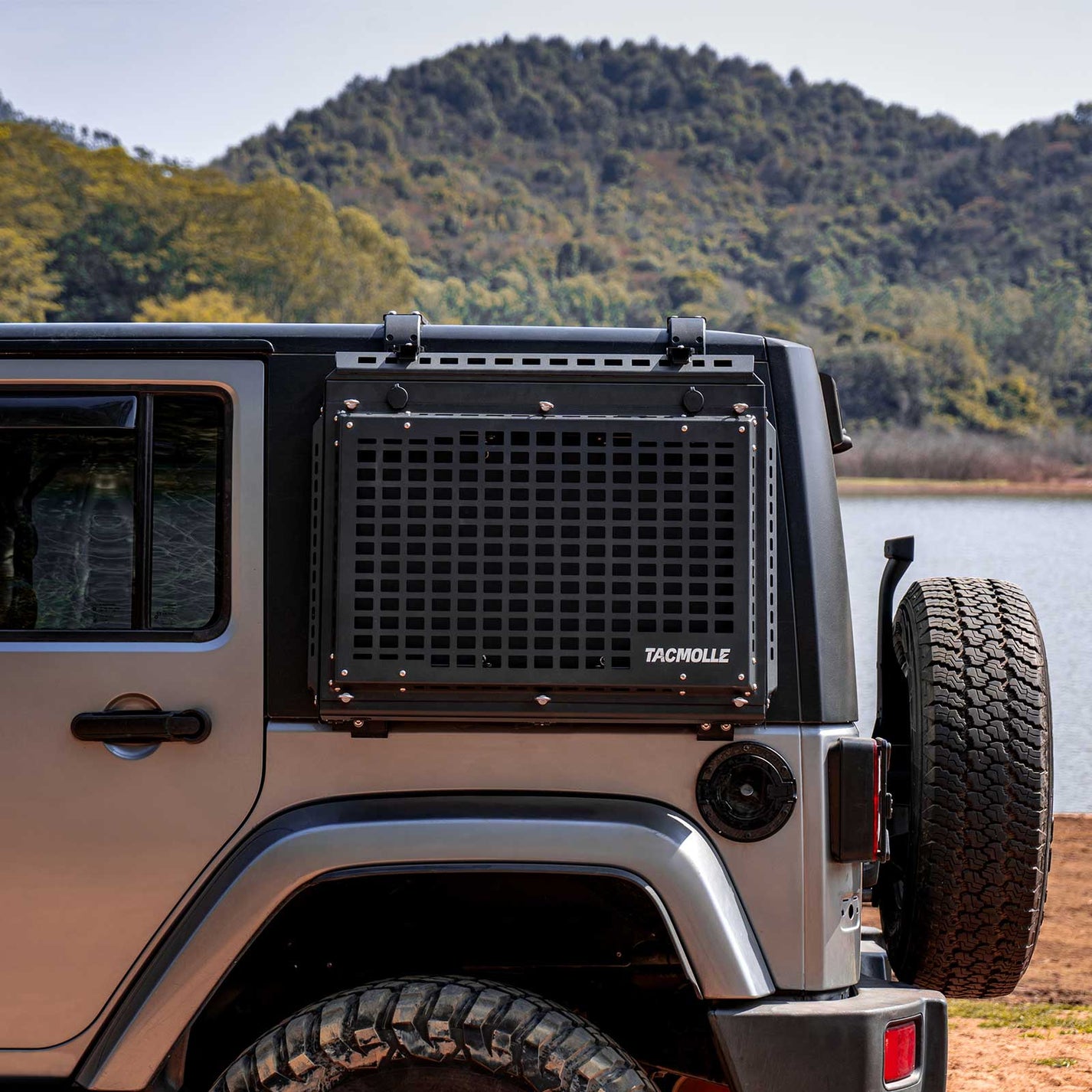 TACMOLLE Rear Side Window Storage Box for Jeep Wrangler JK 2007-2018