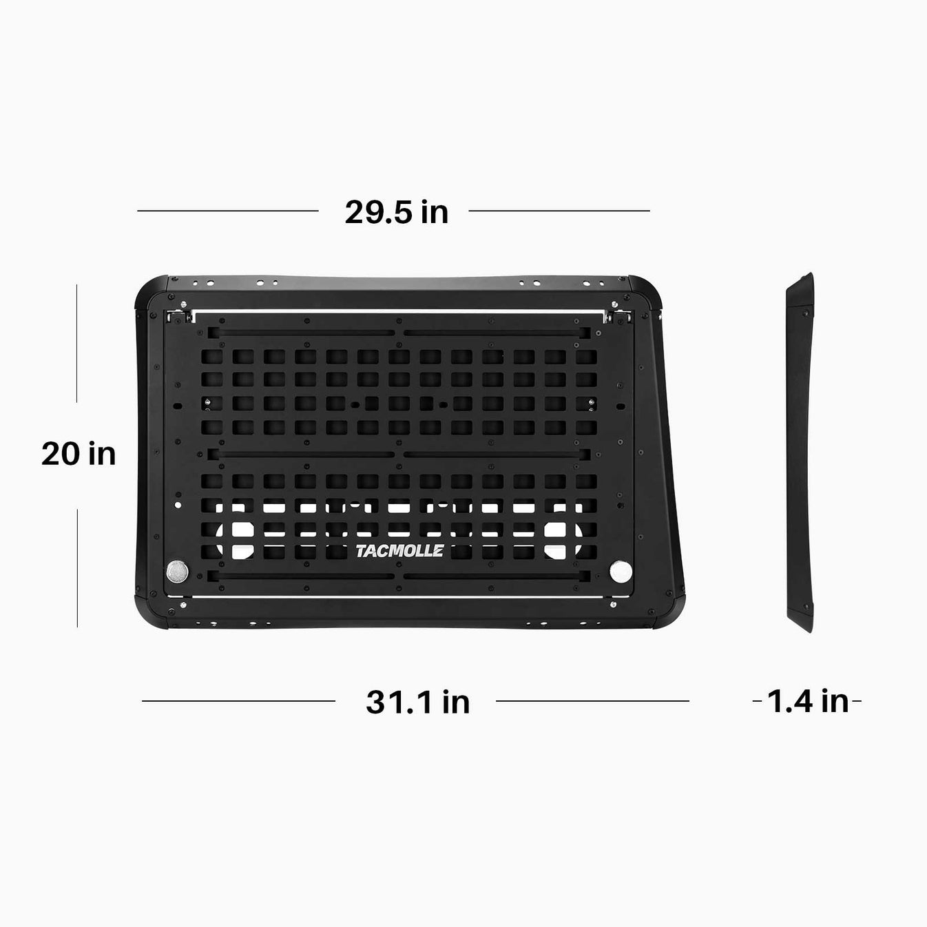 TACMOLLE Rear Side Window Storage Panel for Jeep Wrangler JL 2018-2024