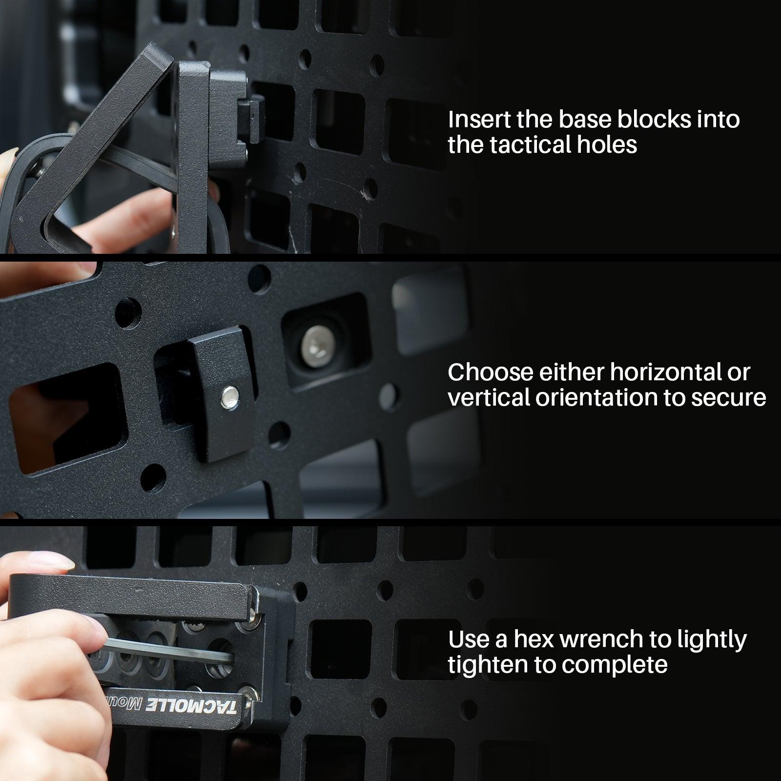 TACMOLLE Gun Rack for Tactical Rigid MOLLE Panel, 2-Pack