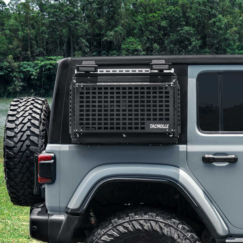 TACMOLLE Rear Side Window Storage Box for Jeep Wrangler JL 2018-2024