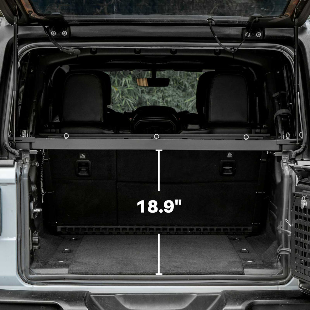 TACMOLLE Rear Trunk Cargo Rack for Jeep Wrangler JLU 2018-2023